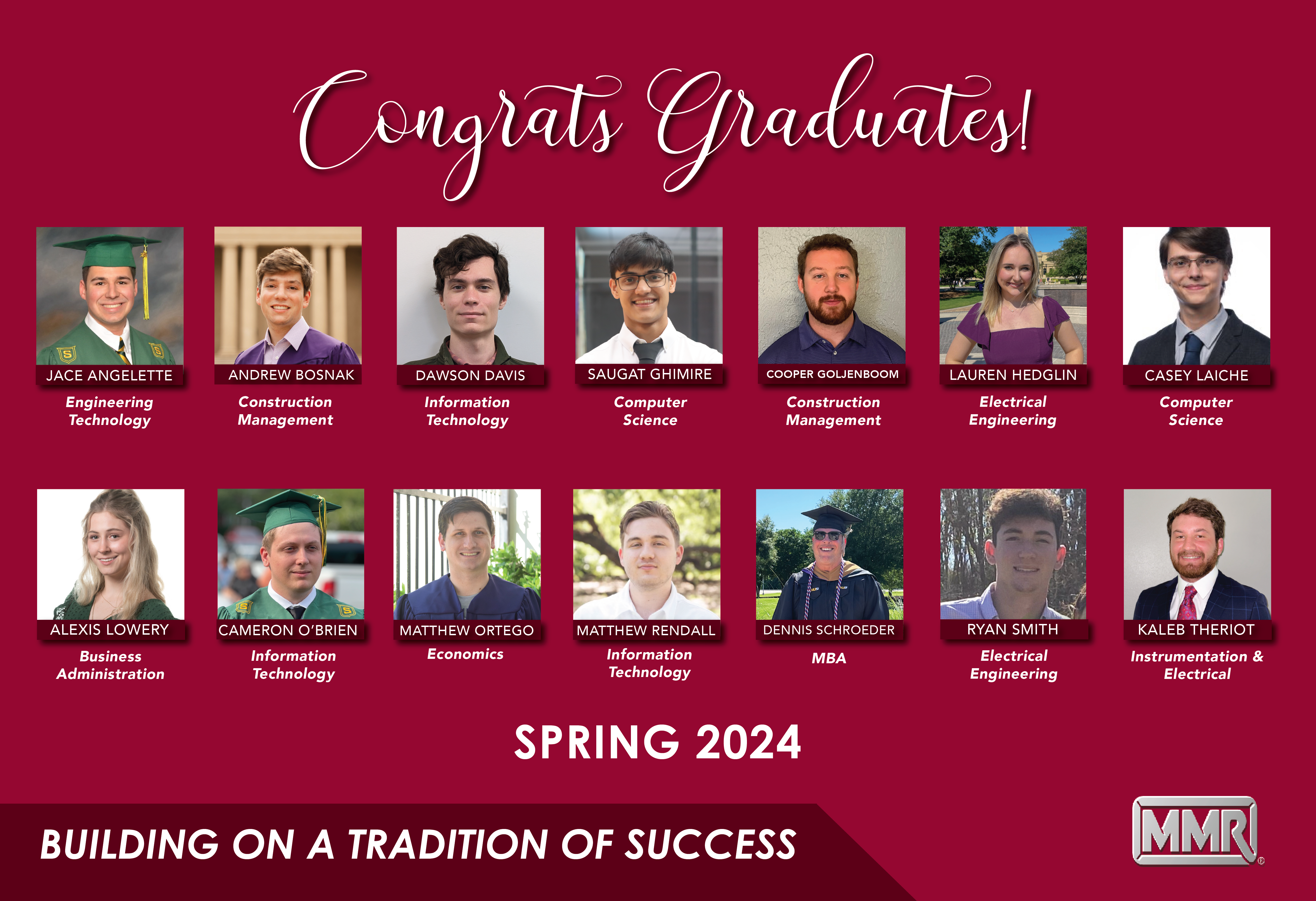 MMR Group | MMR Proudly Recognizes Its 2024 Spring Graduates